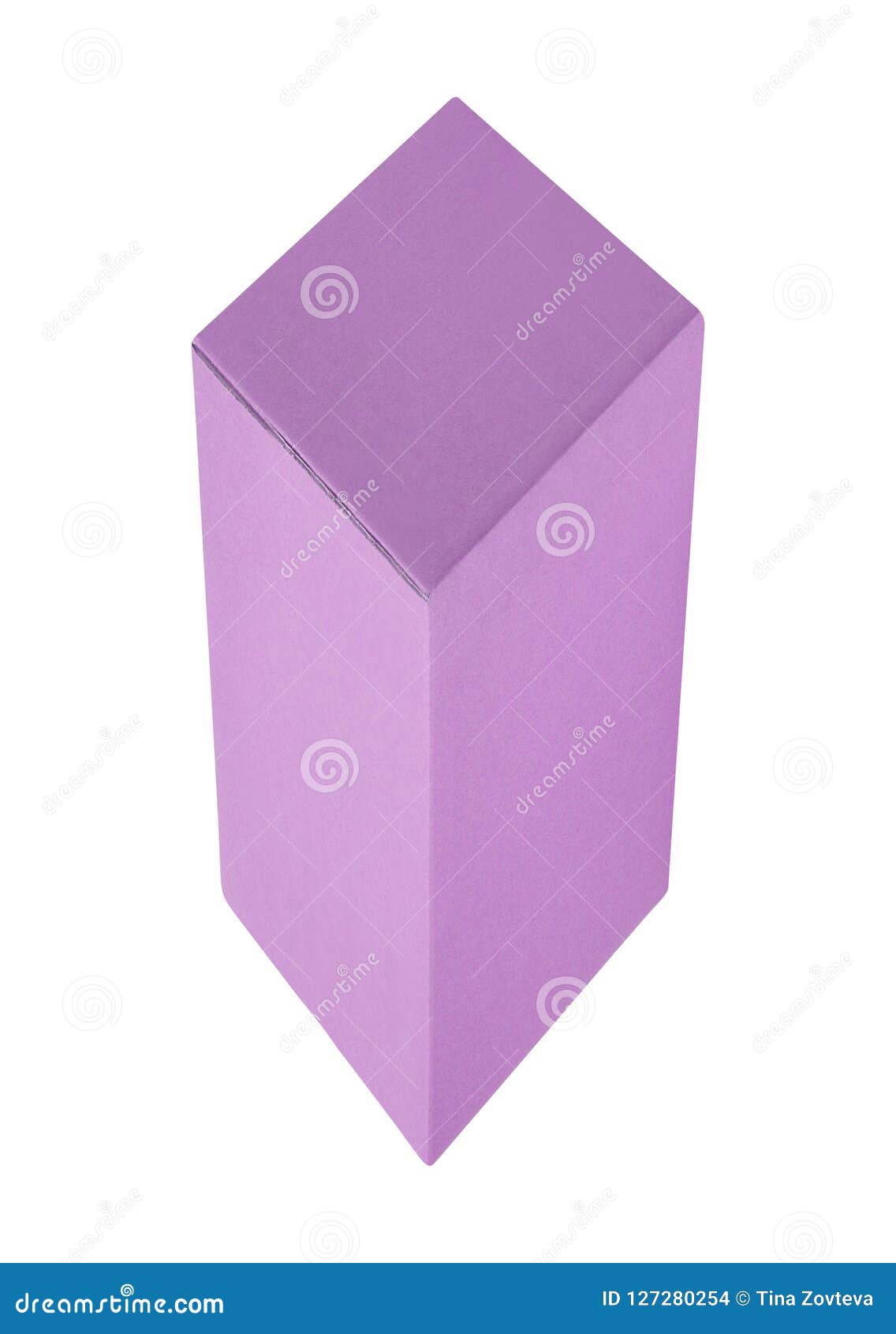 Purple Box Isolated on White Stock Photo - Image of celebration, object ...