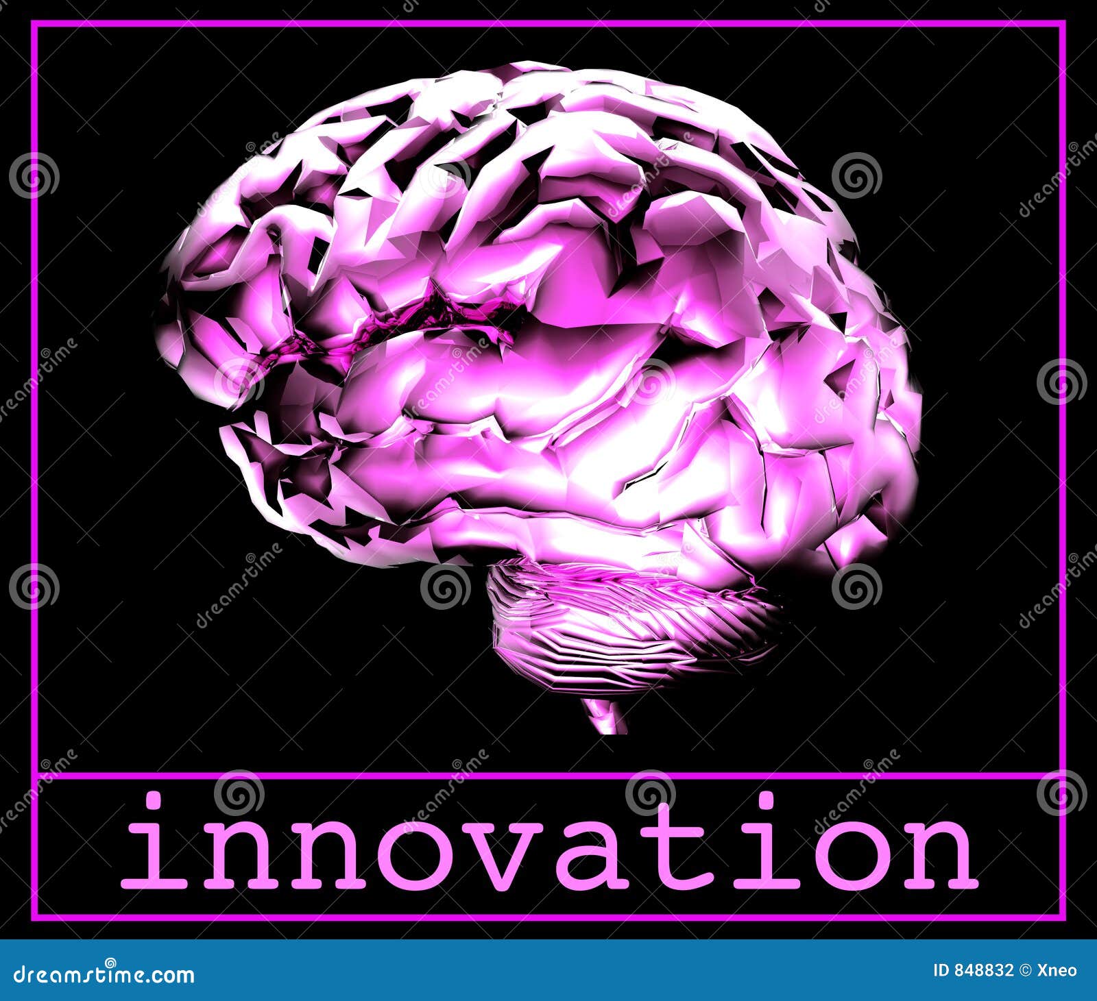 Purple Brain! stock illustration. Illustration of cerebellum - 848832