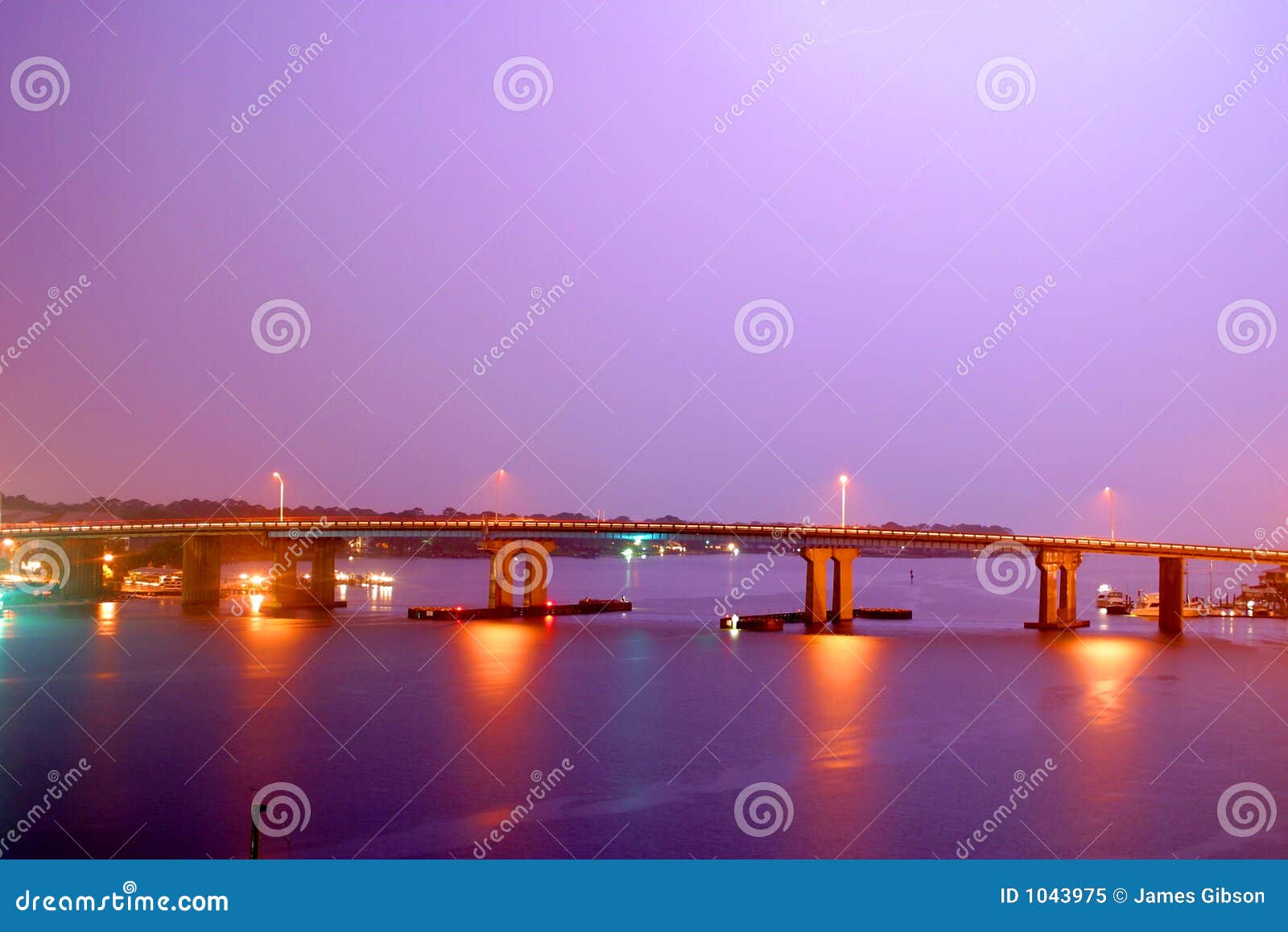 Purple bridge stock image. Image of light, street, purple - 1043975