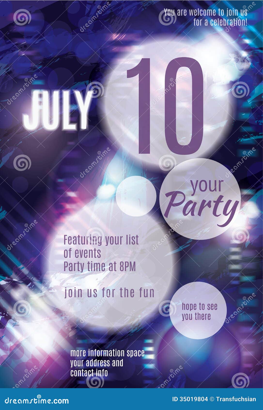 Purple bubble flyer design stock vector. Illustration of cover - 35019804