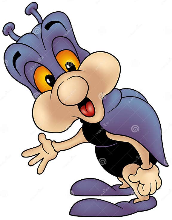 Purple Bug stock vector. Illustration of humorous, vector - 5758726