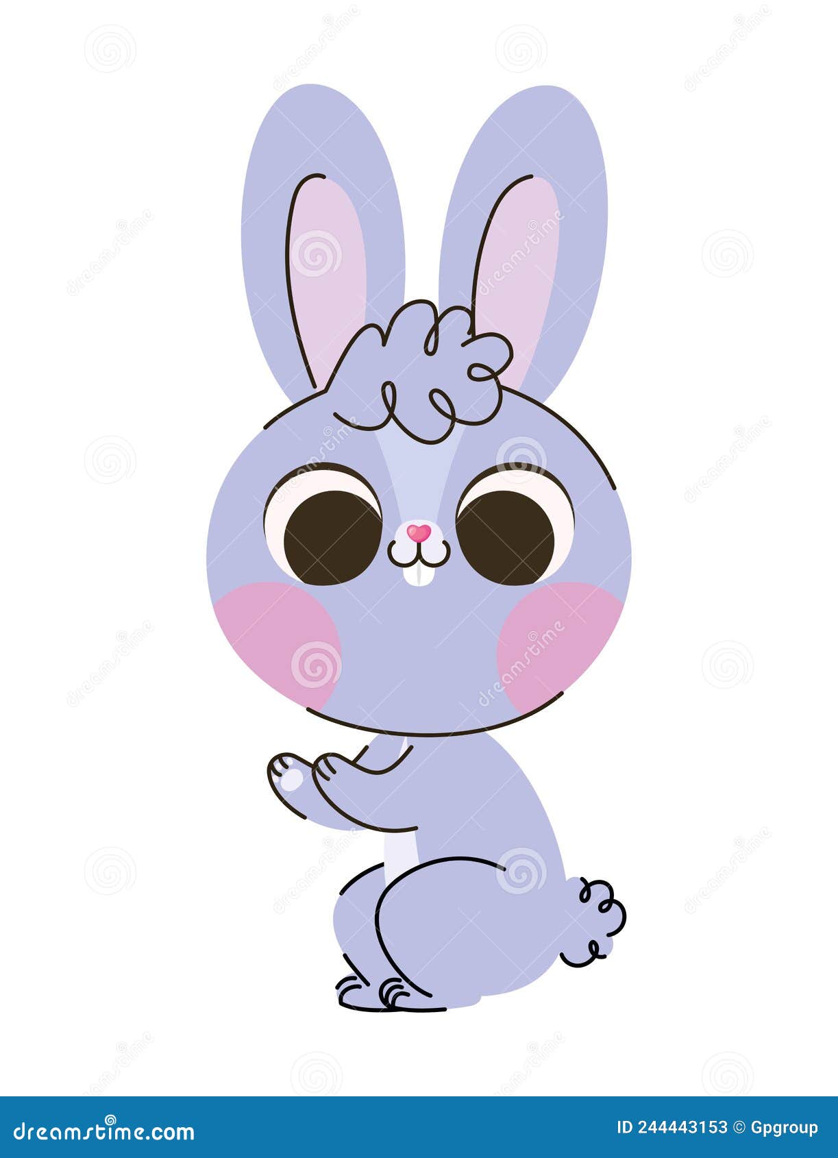 Purple Bunny Is Sad Crying Because Her Carrot Friend Died Teman, Doodle ...