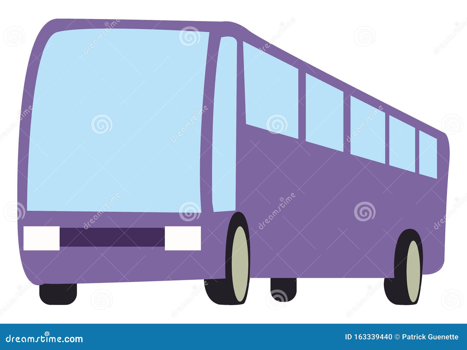 Purple Bus, Illustration, Vector Stock Illustration - Illustration of ...