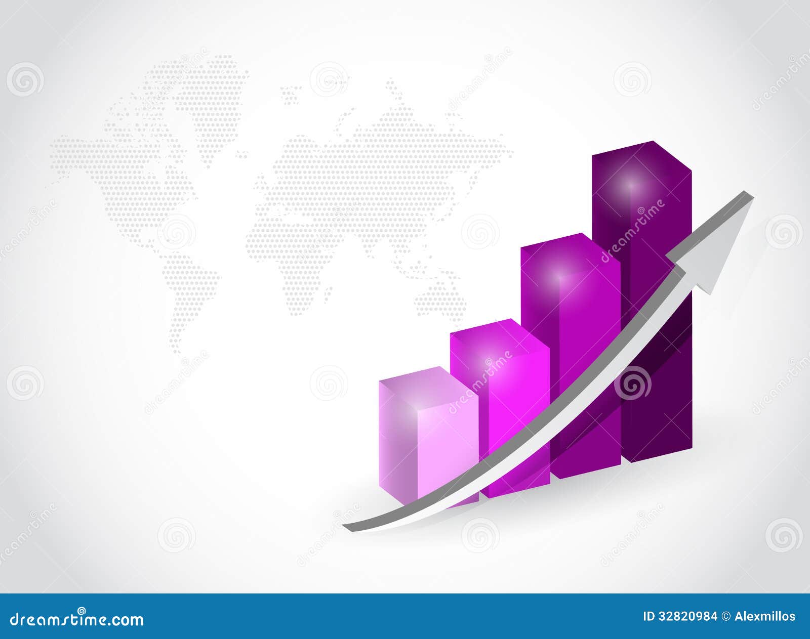Purple Business Graph Illustration Design Stock Illustration ...