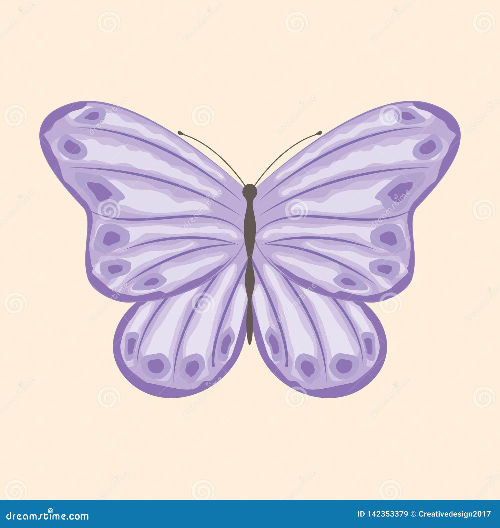 Purple butterfly drawing stock vector. Illustration of summer - 142353379
