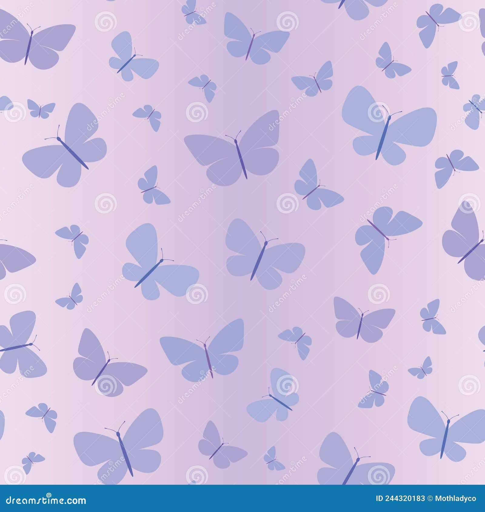 Purple Butterfly Silhouette Pattern, Vector Design Stock Vector ...