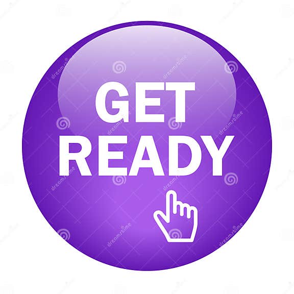 Get ready icon button stock illustration. Illustration of icons - 220139652