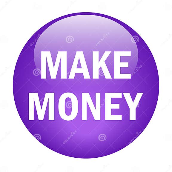Make money button on white stock illustration. Illustration of leader ...