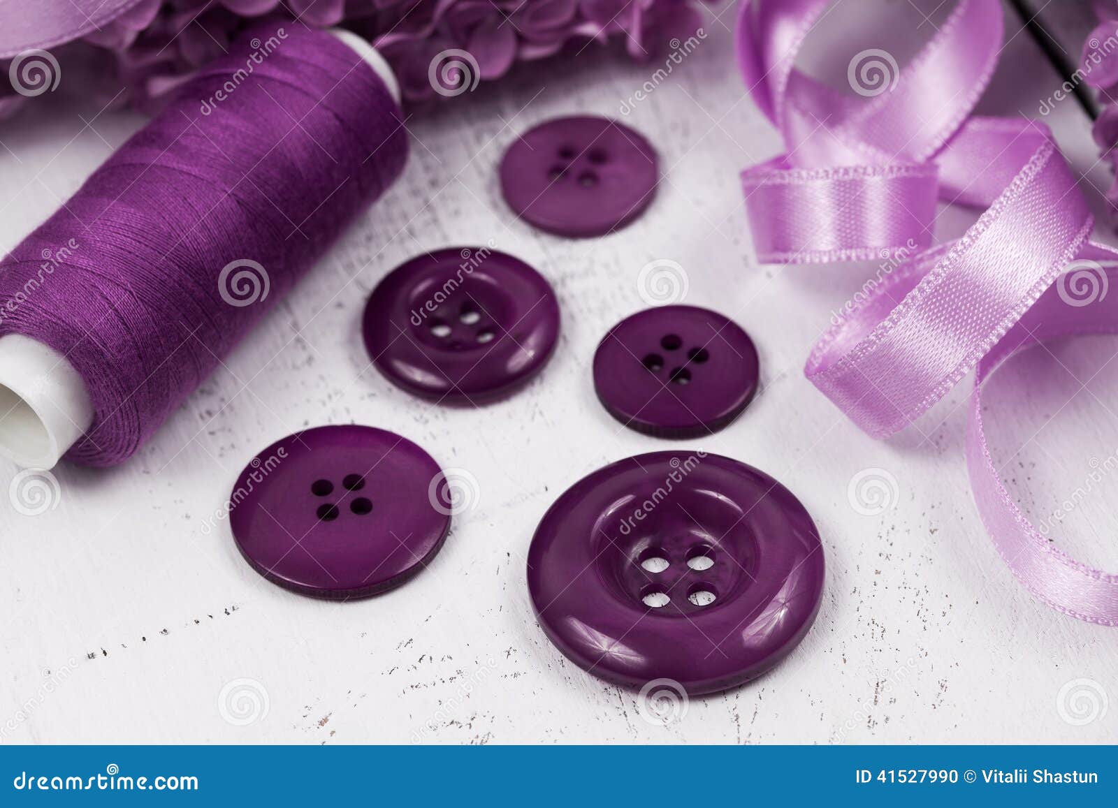 Purple buttons stock photo. Image of cotton, reel, antique - 41527990