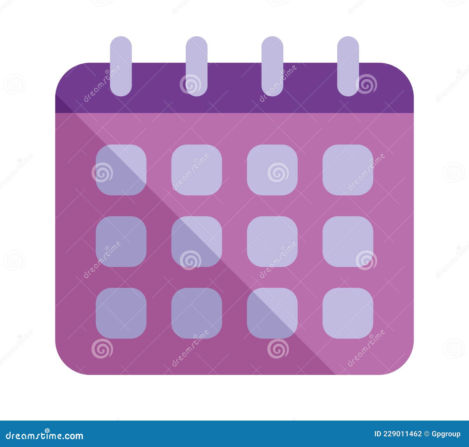 Purple calendar design stock vector. Illustration of isolated - 229011462