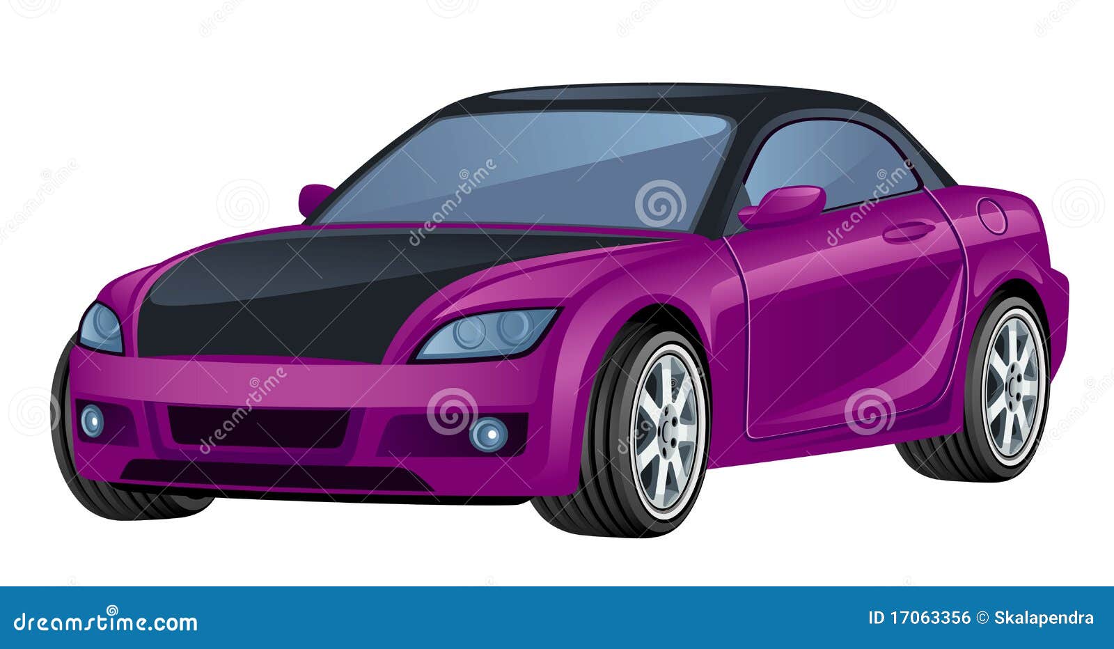 Purple car stock vector. Illustration of super, pink - 17063356