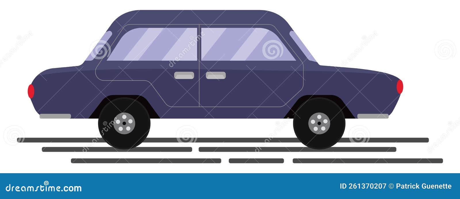 Purple car, icon stock vector. Illustration of urban - 261370207