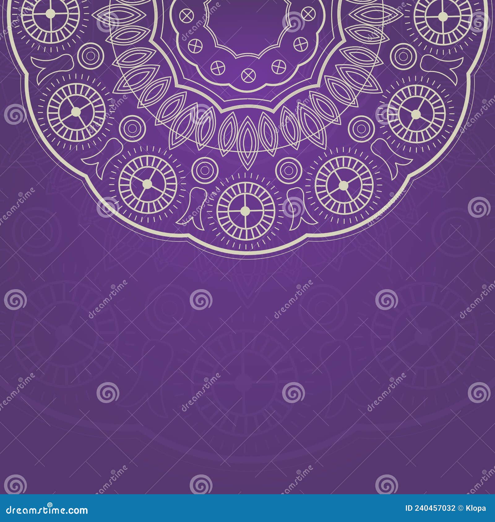 Purple Card with White Round Decor Stock Vector - Illustration of ...