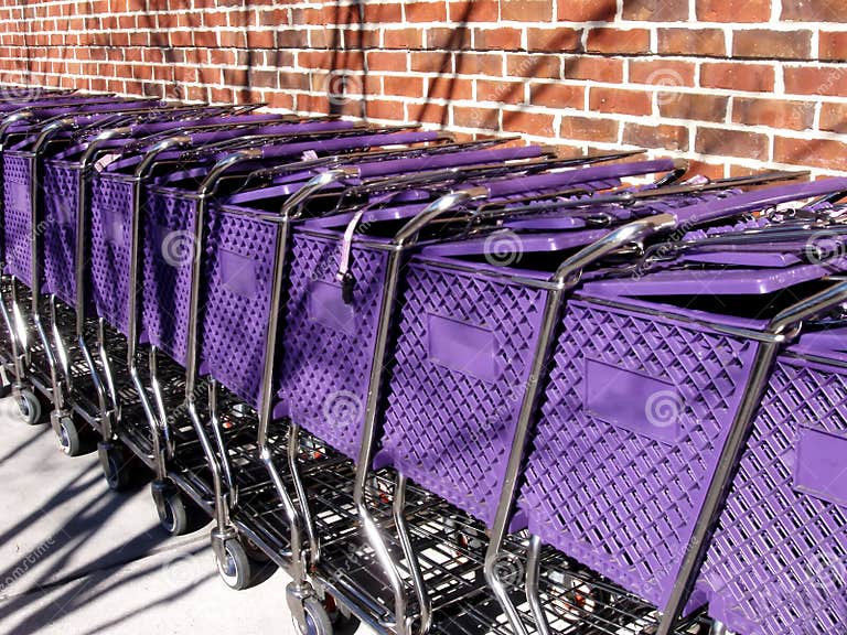 Purple Carts stock image. Image of line, carry, purple - 2005167