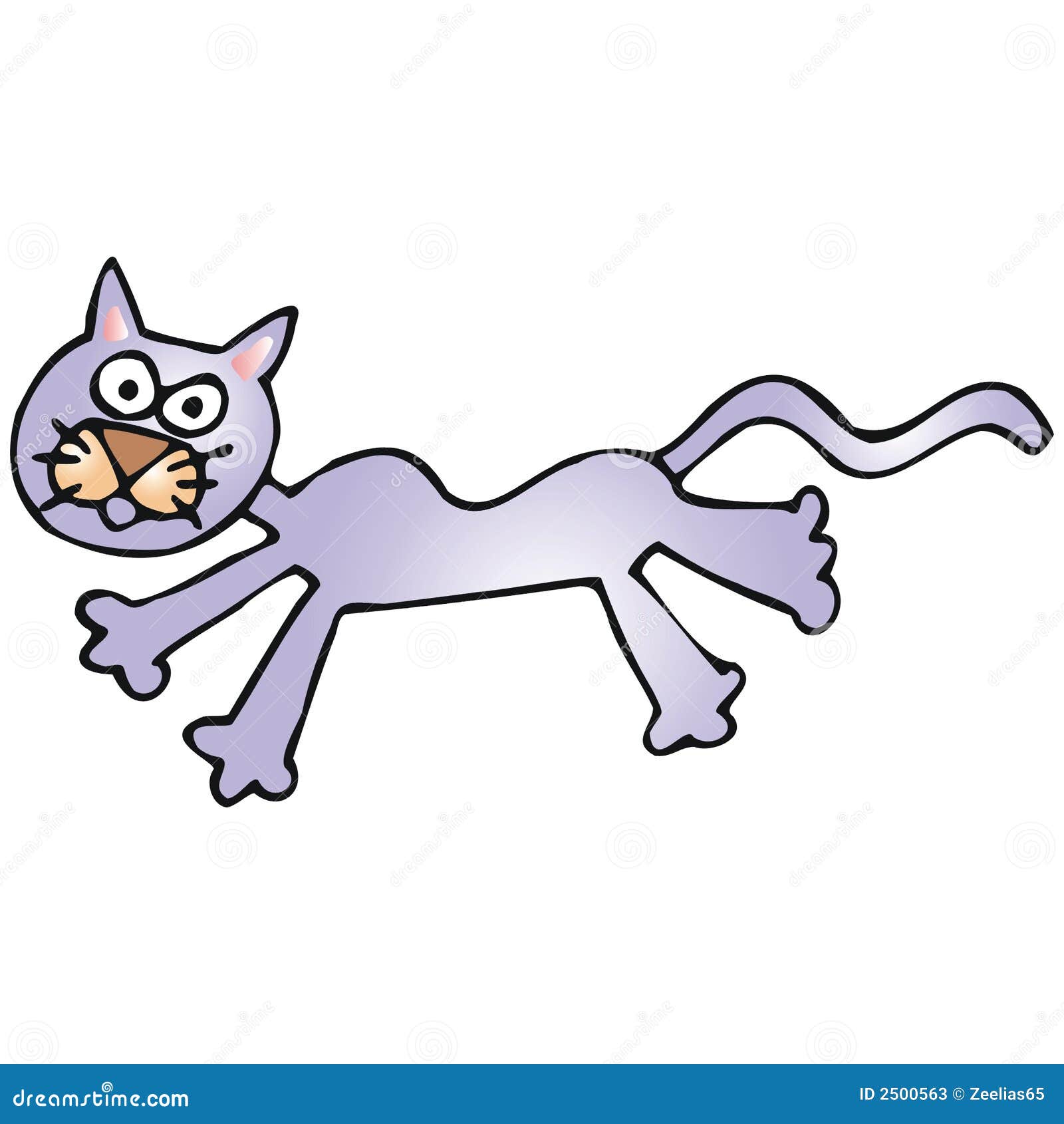 The purple cat stock vector. Illustration of clip, drawing - 2500563