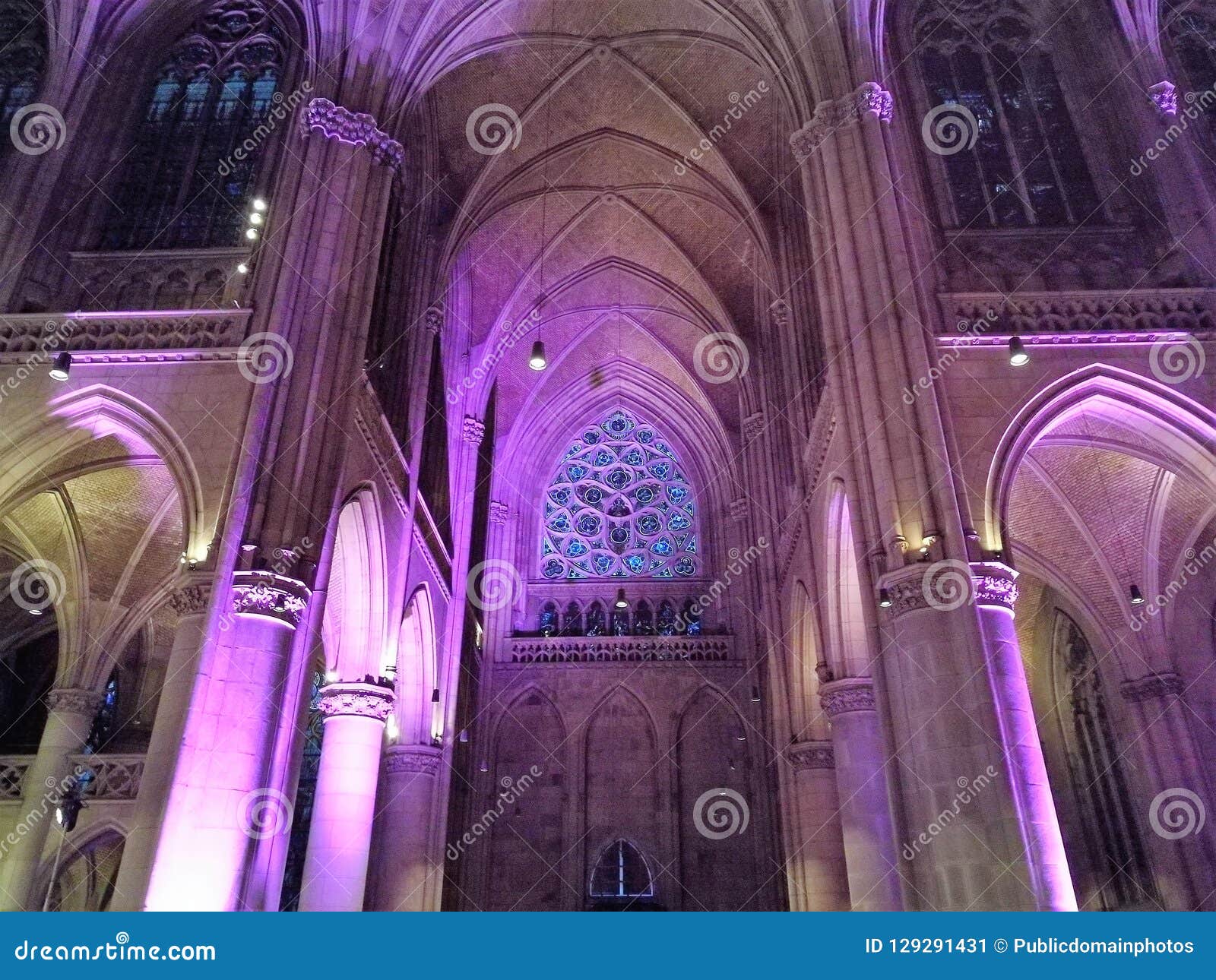 Purple, Cathedral, Landmark, Gothic Architecture Picture. Image: 129291431