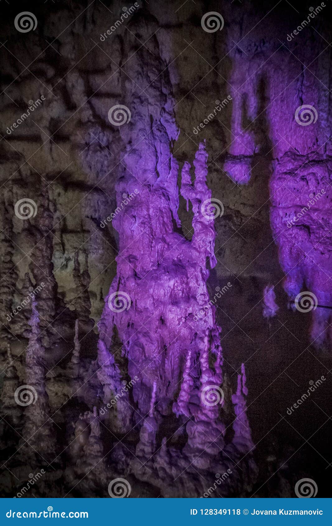 Purple Cave Walls stock photo. Image of inside, beautiful - 128349118
