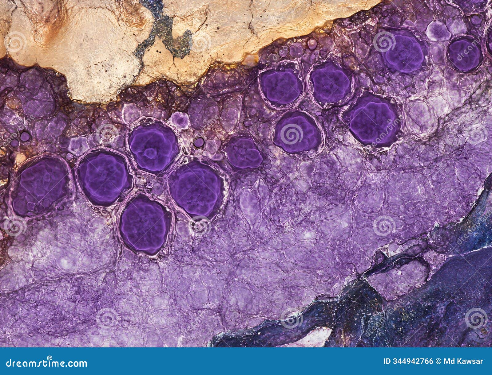Purple Cell Structure Abstract Art Background Stock Illustration ...
