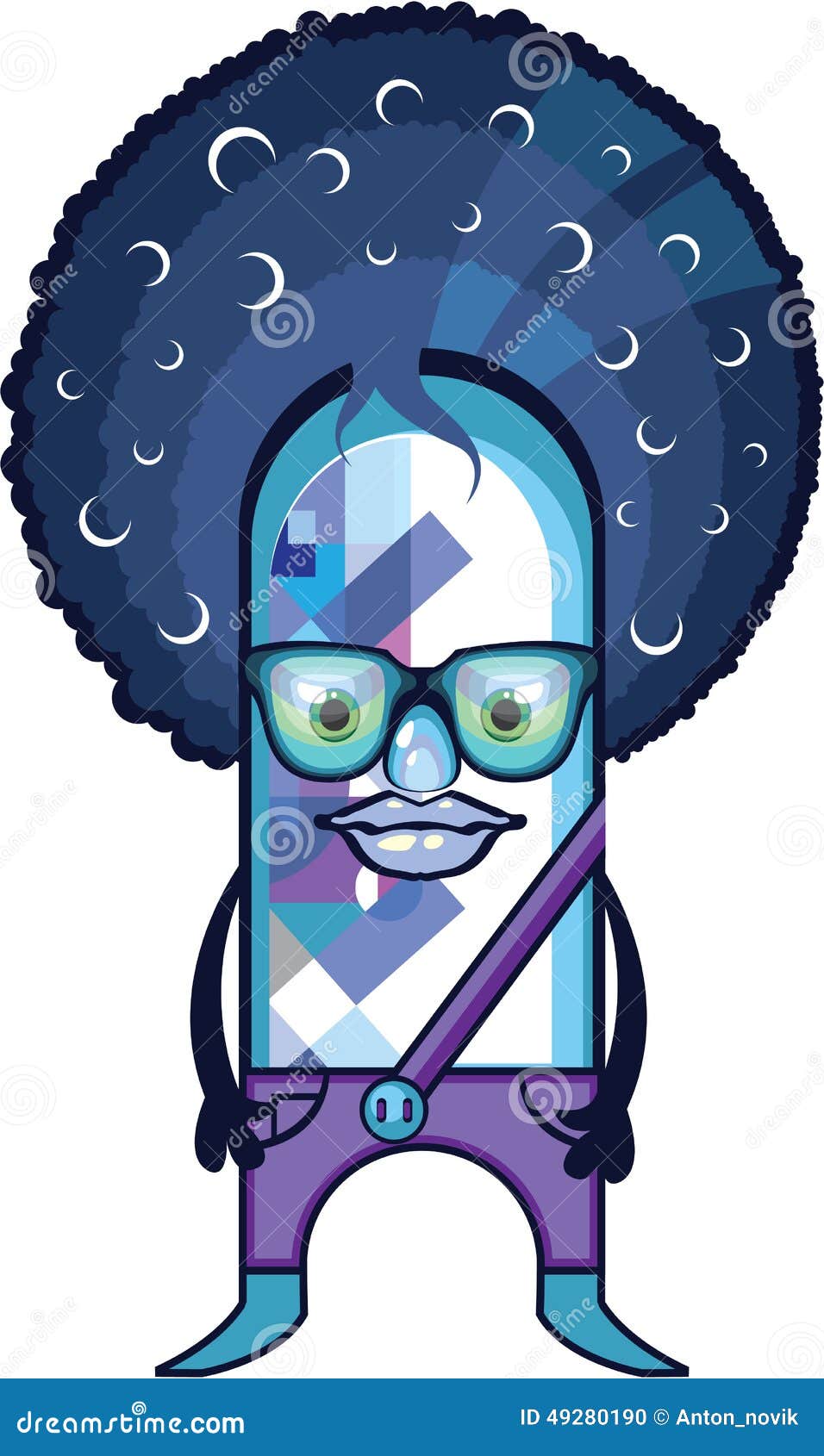Purple Character Pop Art stock vector. Illustration of crazy - 49280190