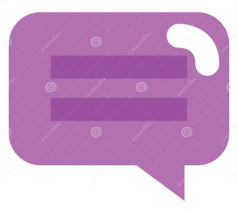 Purple chat head, icon stock vector. Illustration of emoticon - 261072537