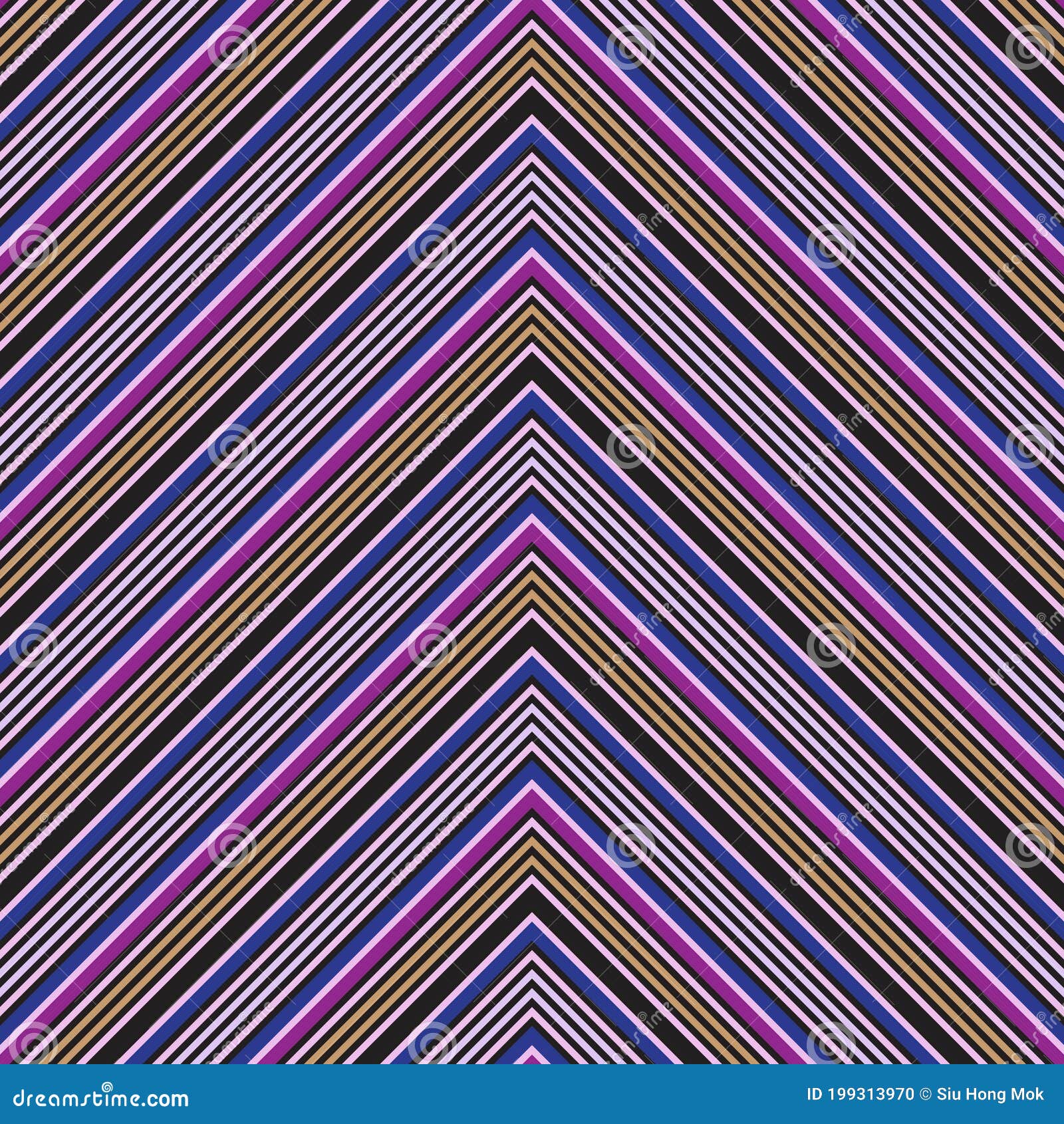 Purple Chevron Diagonal Stripes Seamless Pattern Background Stock