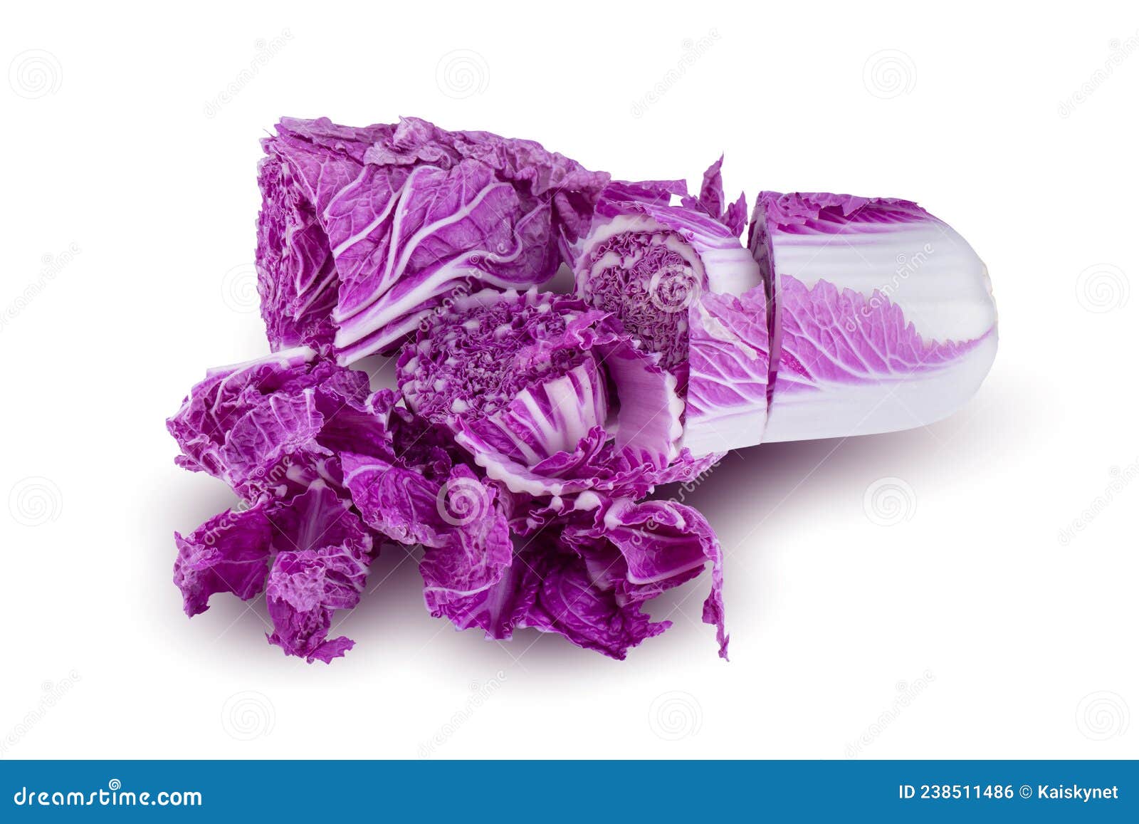 Purple Chinese Cabbage Isolated on White Background Stock Photo - Image ...