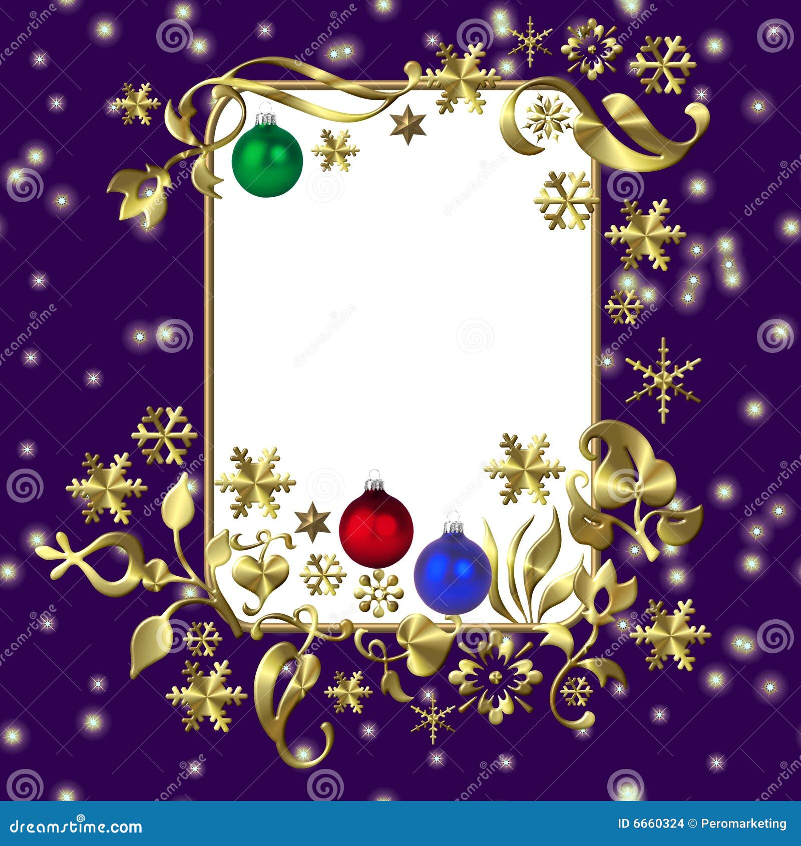Purple Christmas frame stock illustration. Illustration of blue - 6660324