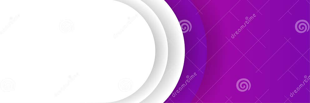 Purple Circle White Banner Background. Vector Abstract Graphic Design ...