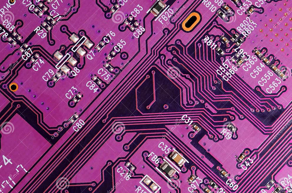 Purple circuit board stock photo. Image of pink, purple - 93117510