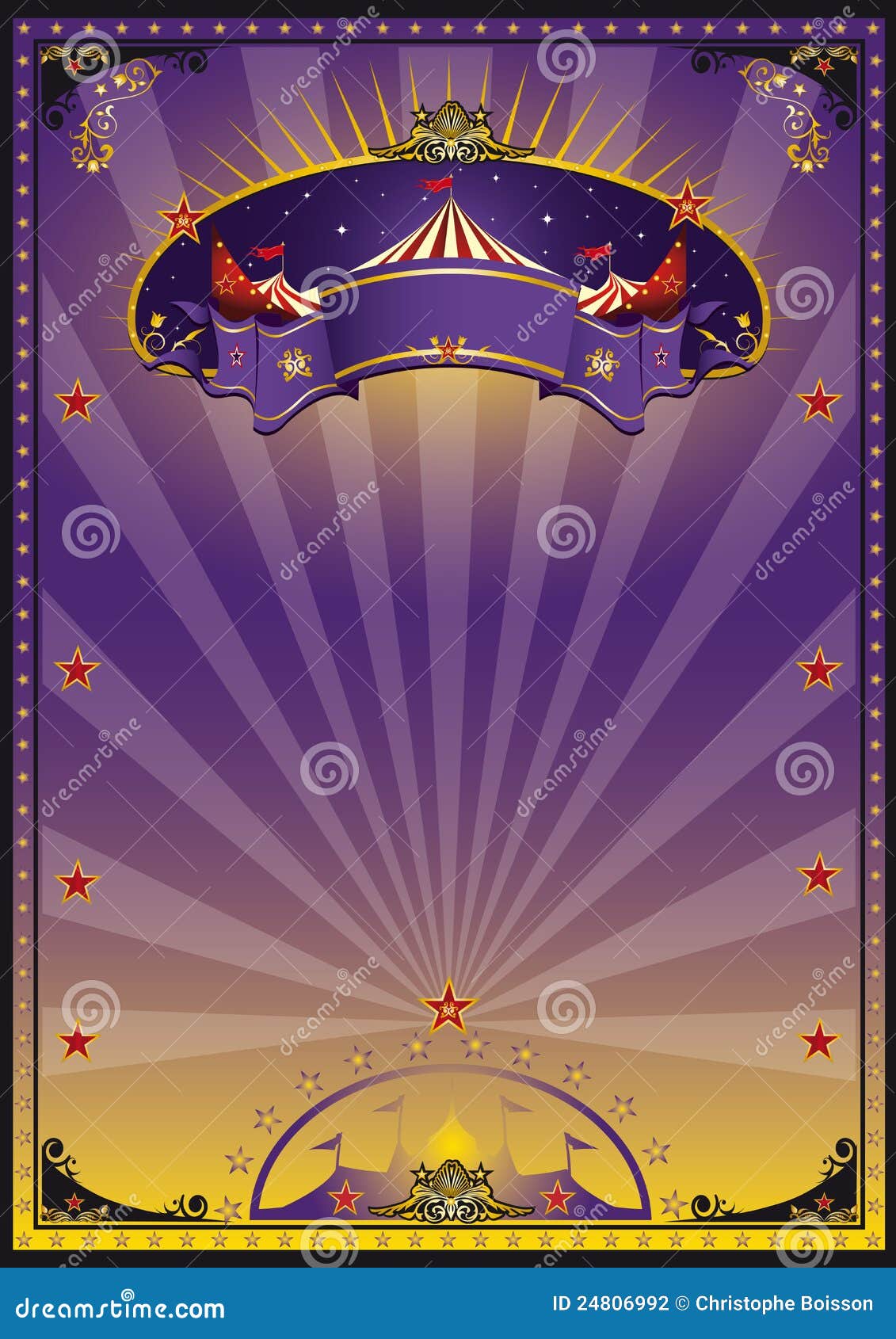 Purple Circus Vector Illustration | CartoonDealer.com #24806992