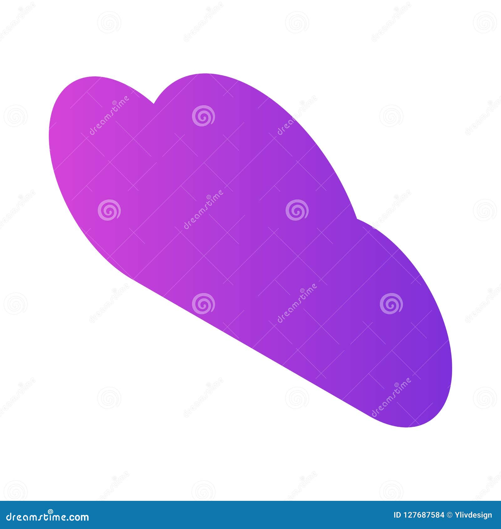 Purple Cloud Icon, Isometric Style Stock Vector - Illustration of chat ...