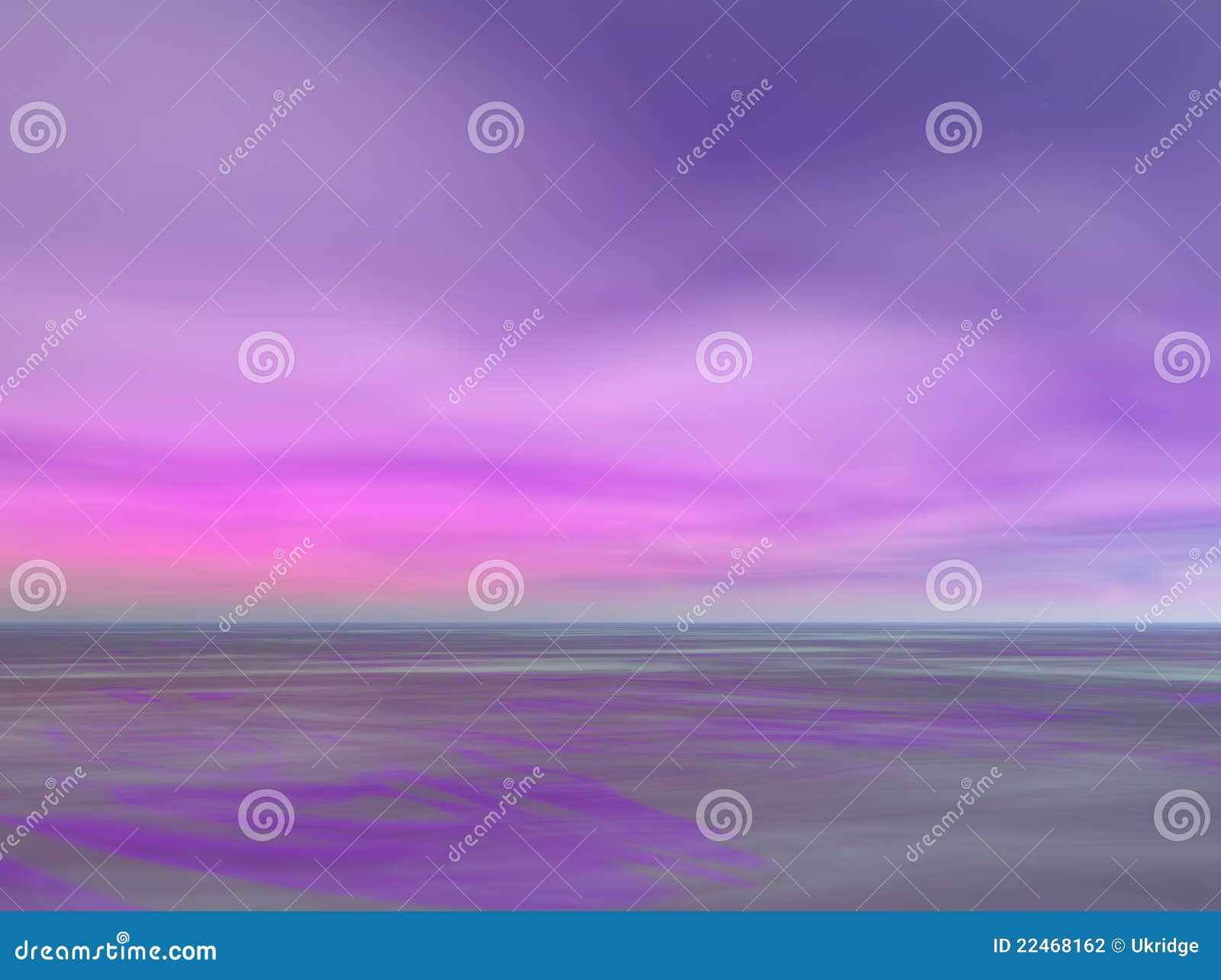 Purple cloudscape over sea stock illustration. Illustration of colours ...