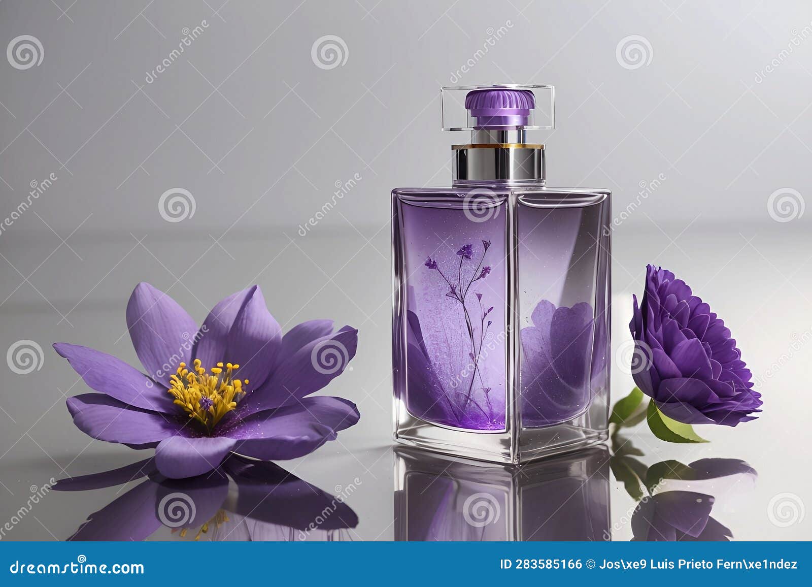 Purple cologne bottle stock illustration. Illustration of parfum ...