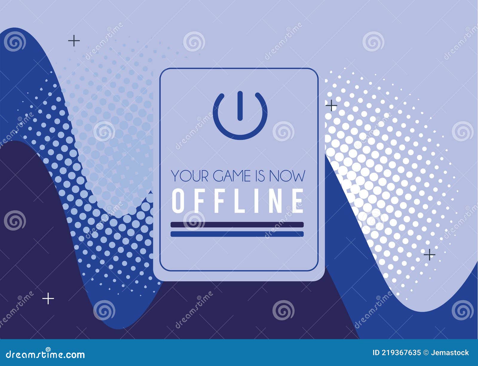 Purple Currently Offline Template Stock Vector - Illustration of ...