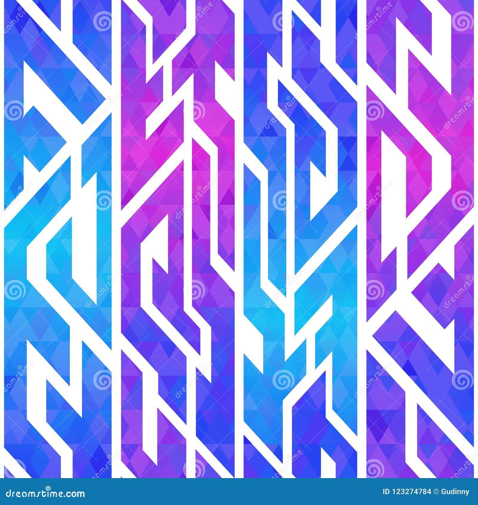 Purple Color Geometric Seamless Pattern Stock Vector - Illustration of ...