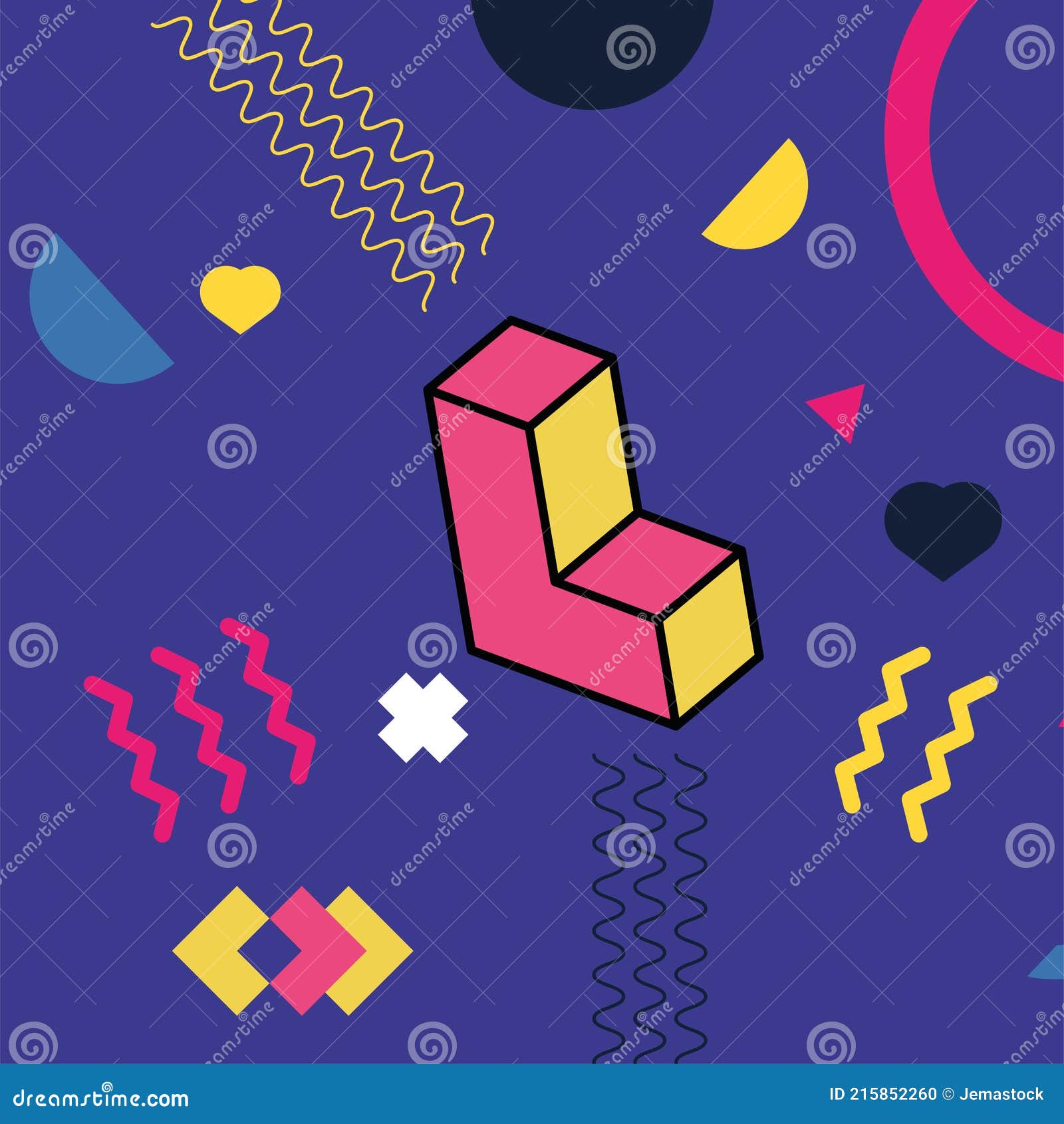 Purple memphis background stock vector. Illustration of backdrop ...