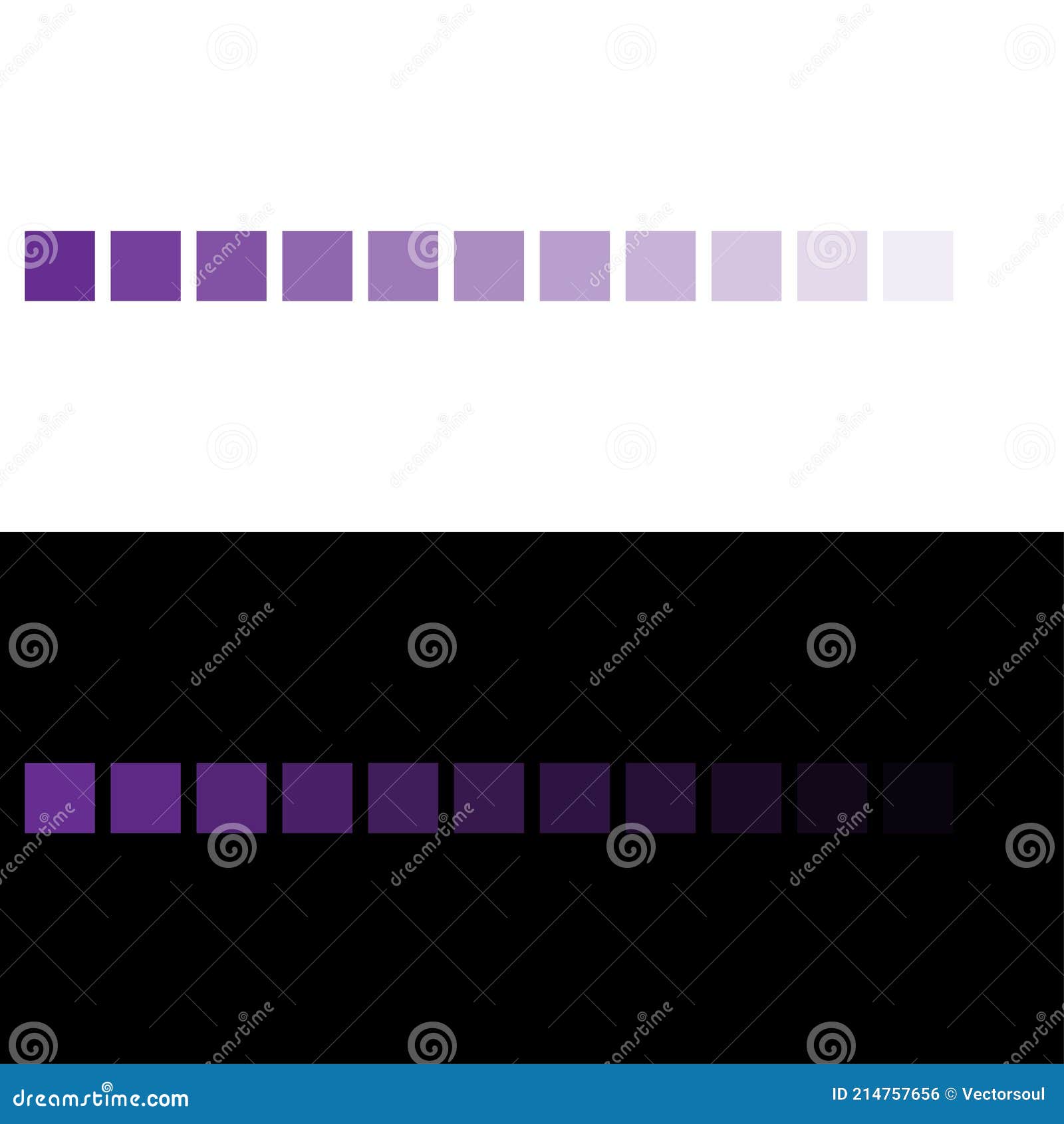 Purple Color Palette Fading into Transparency. Purple Color Spectrum ...