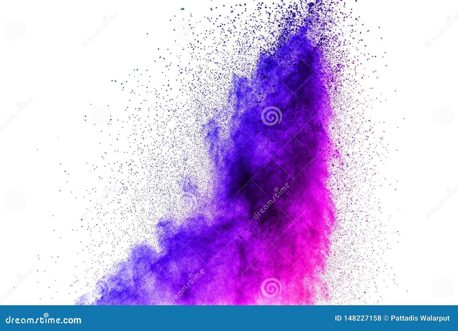 Purple Color Powder Explosion on White Background Stock Photo - Image ...