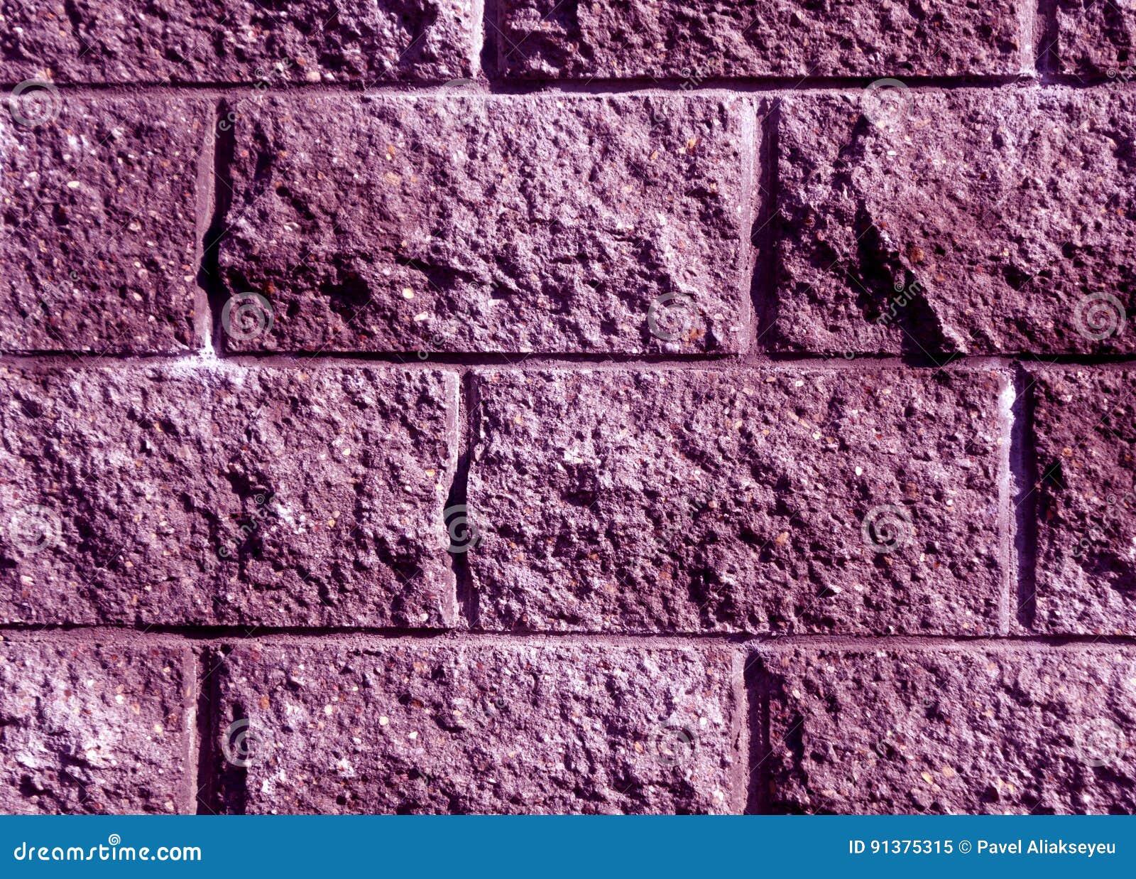 Purple Color Stylized Brick Wall Pattern. Stock Image - Image of grunge ...