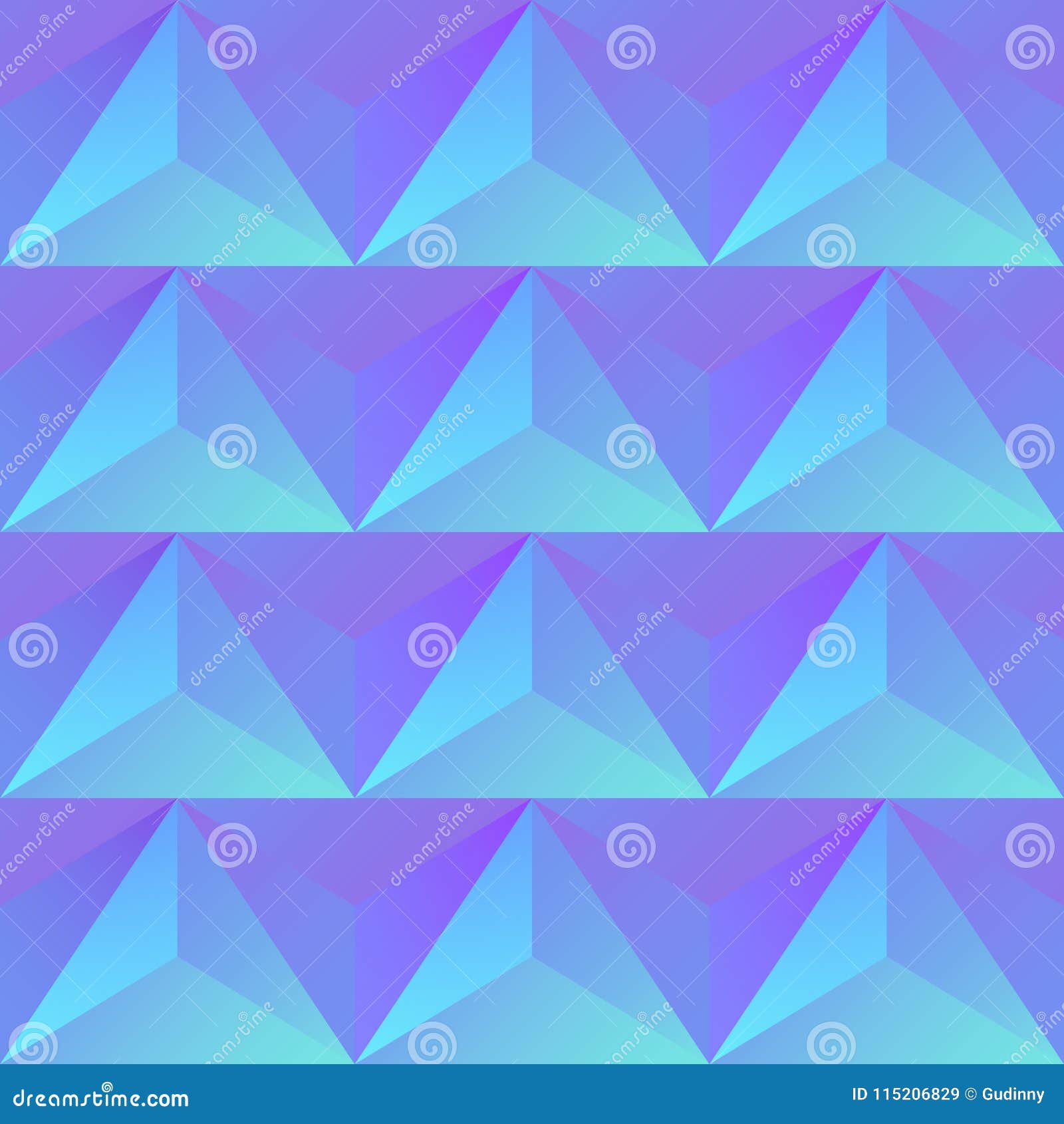 Purple Color Triangle Seamless Pattern Stock Vector - Illustration of ...