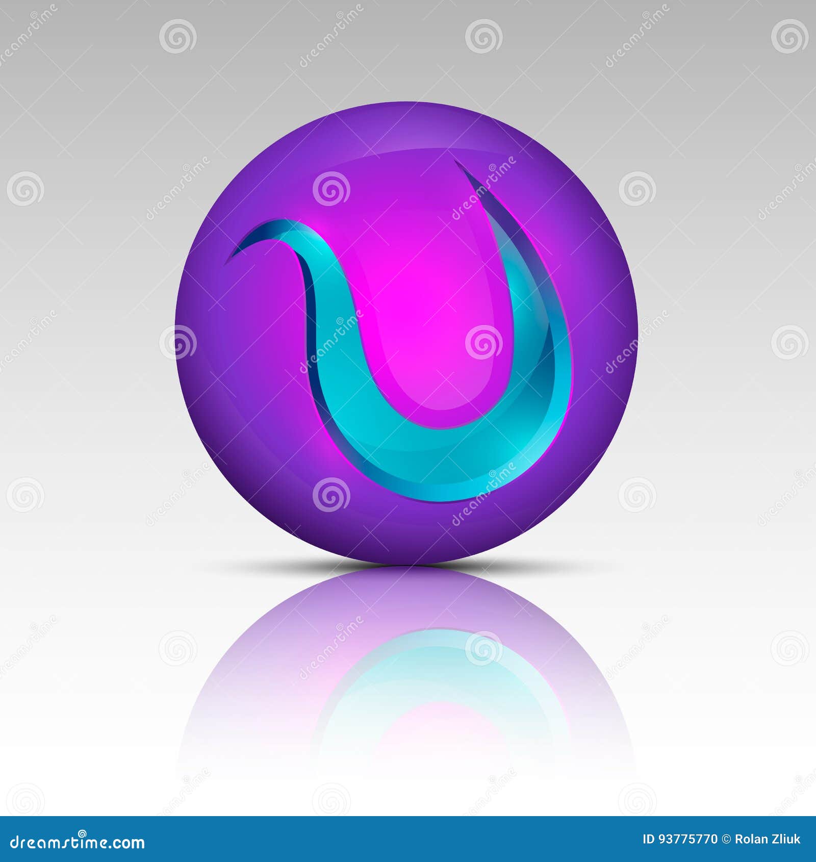Purple colored circle logo stock vector. Illustration of concept - 93775770