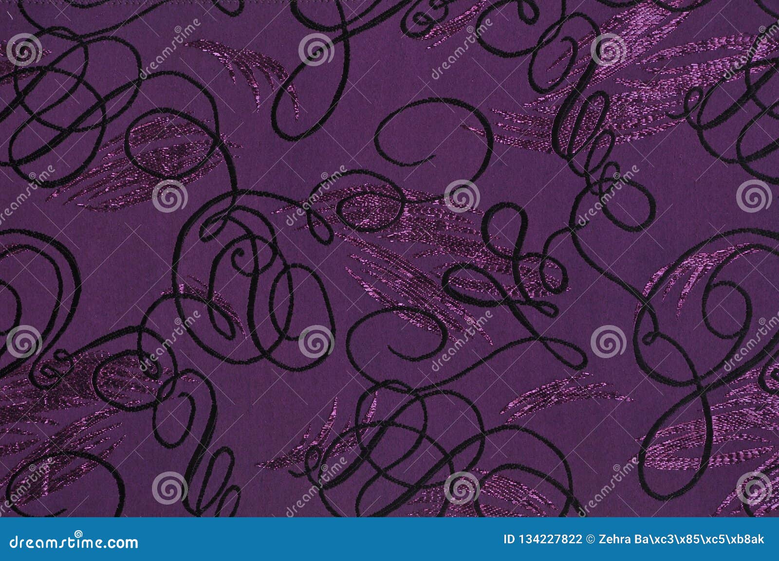 Purple Colored Patterned Fabric Texture Stock Photo - Image of design ...