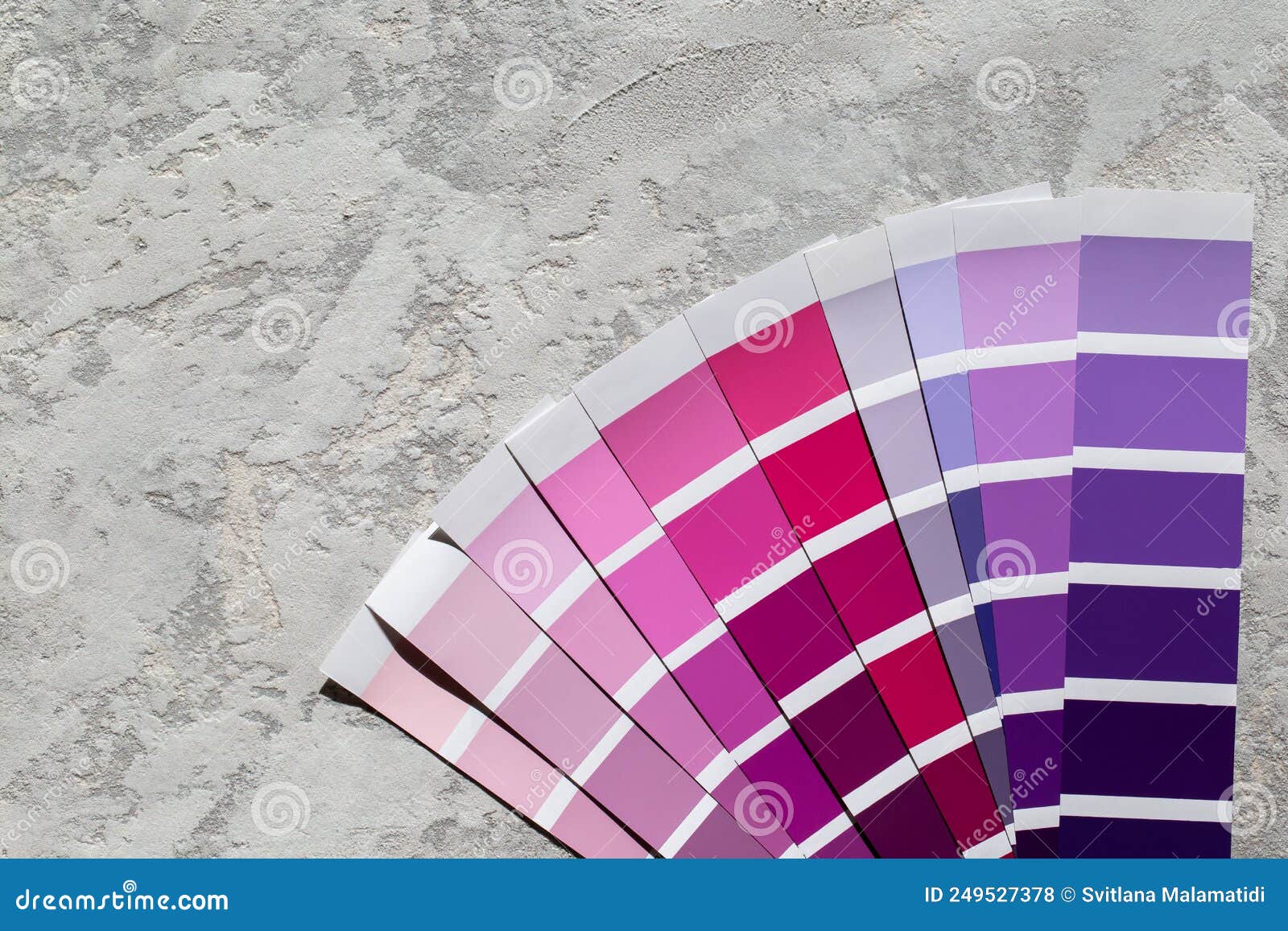 Purple Colour Palette Catalog Samples Stock Photo - Image of architect ...