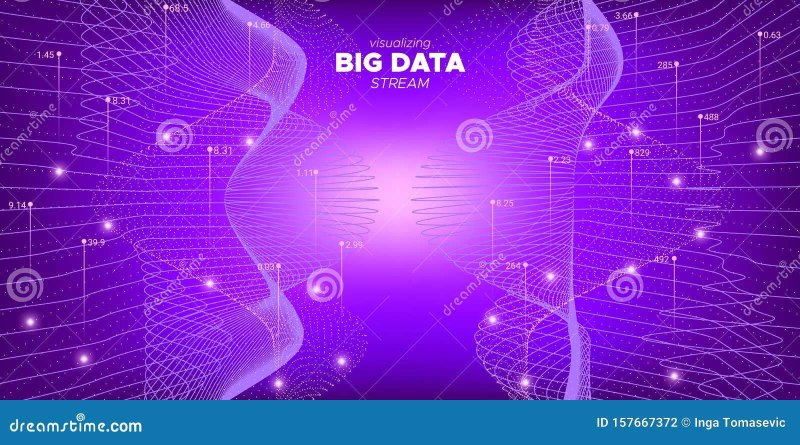 Purple Complex Big Data. Technology Stock Vector - Illustration of ...