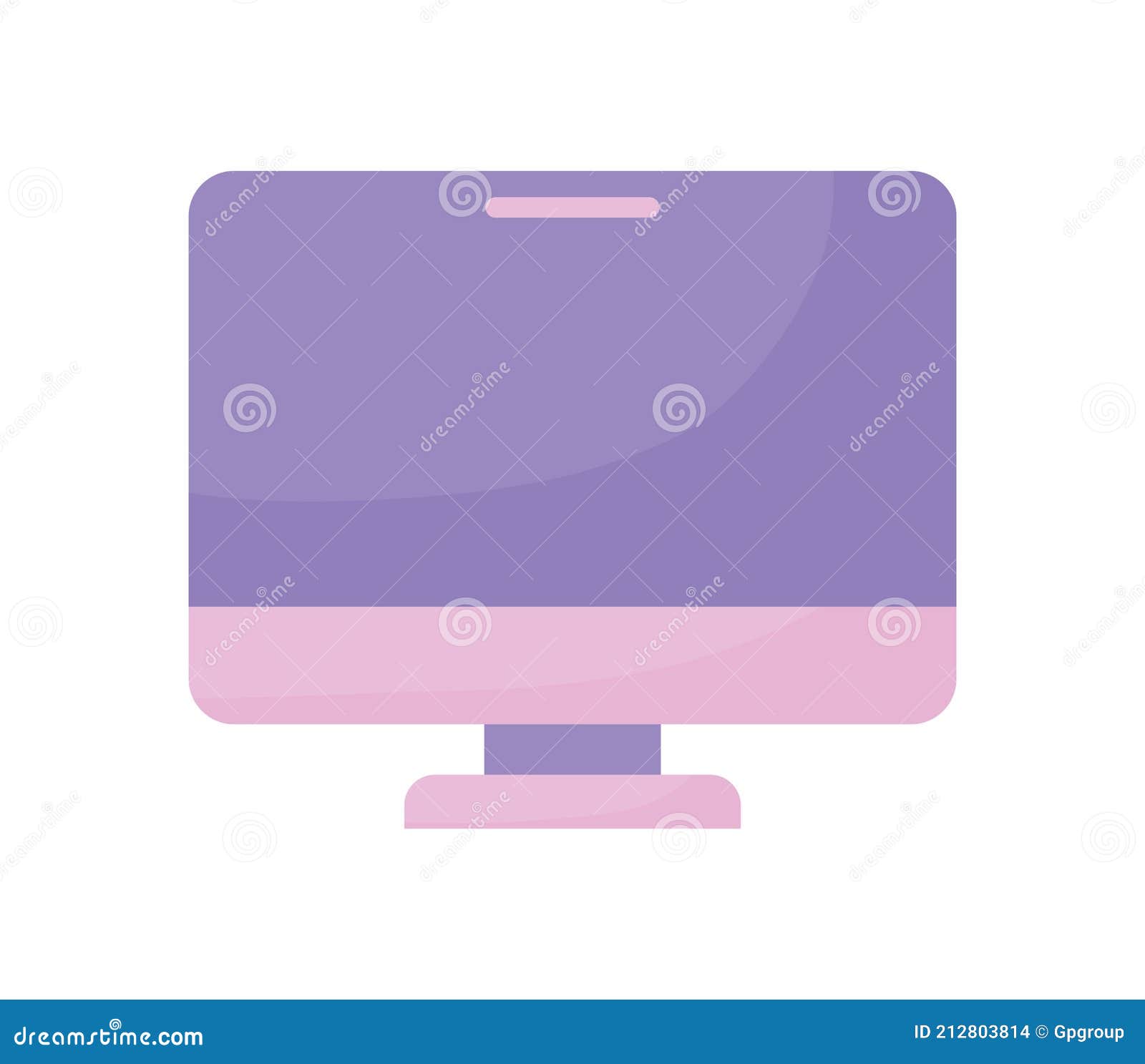Purple screen icon stock vector. Illustration of screen - 212803814