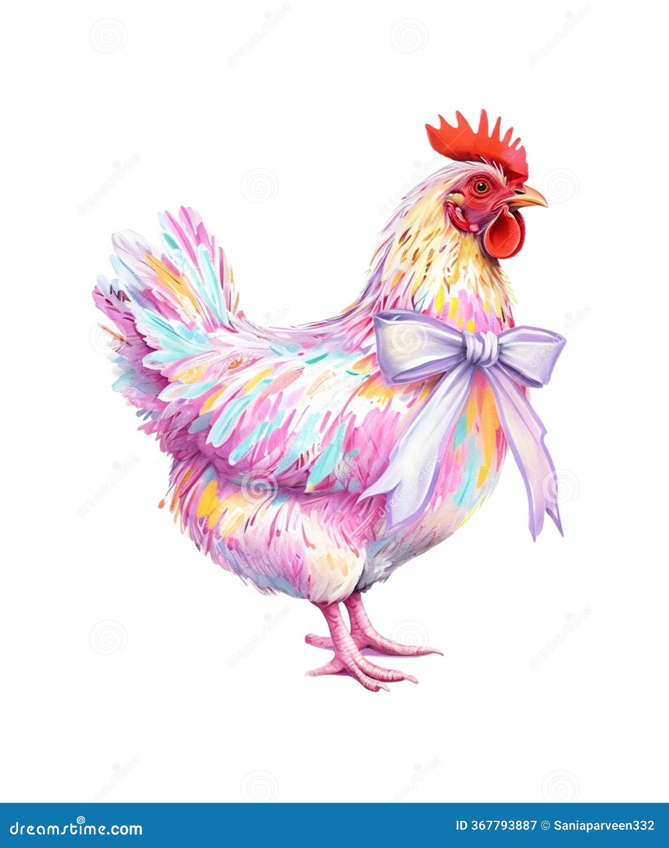 Purple Coquette Ribbon Bow Trendy Preppy Aesthetic Watercolor Hand ...