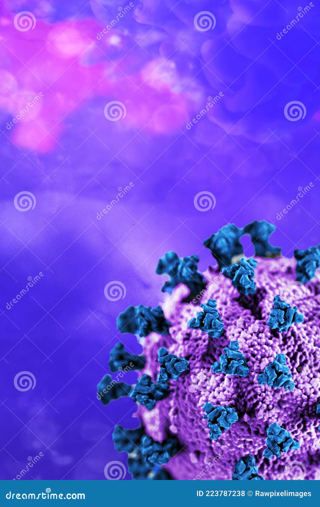 Purple Coronavirus Cells Background Illustration Stock Photo - Image of ...