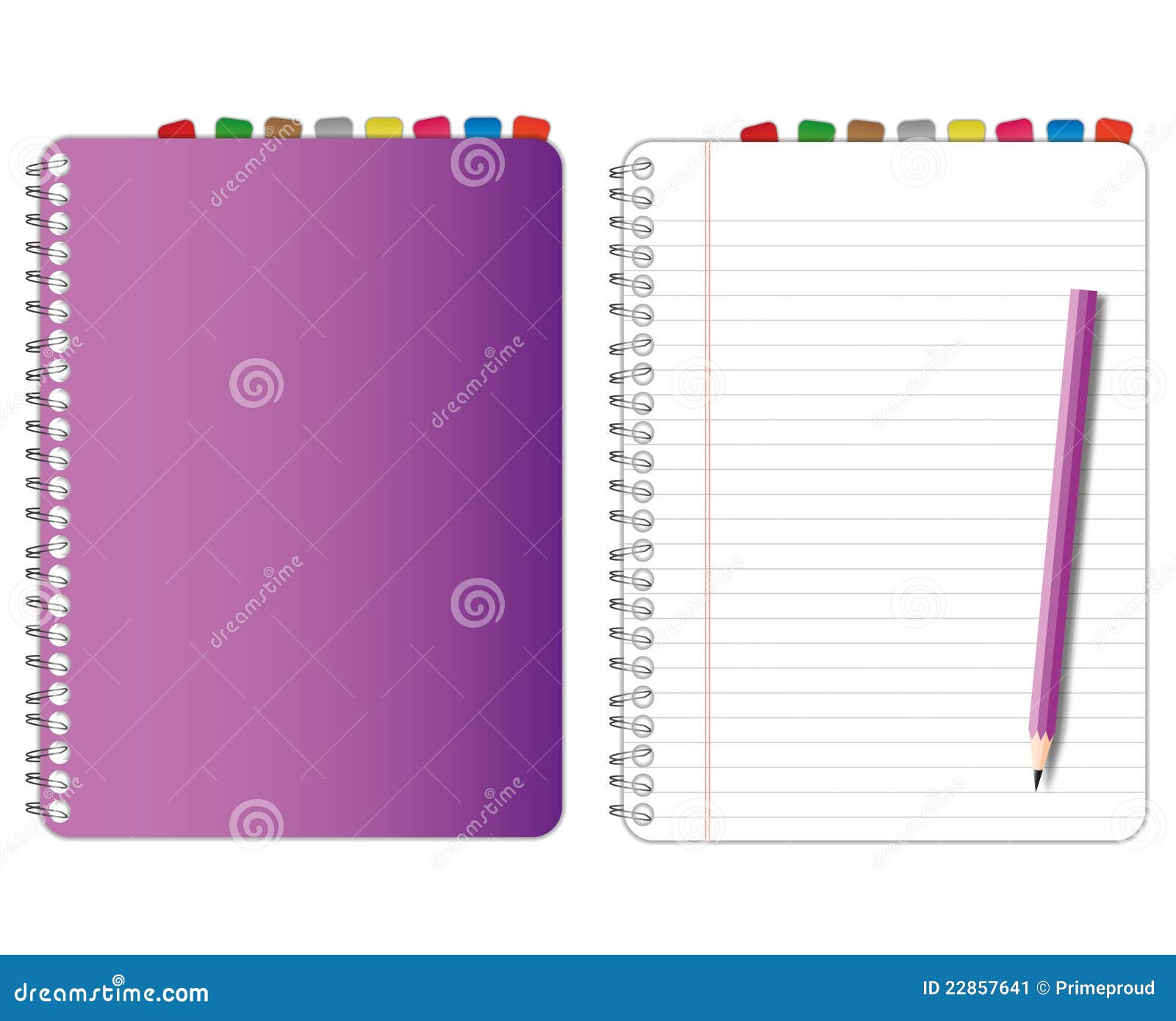 Purple cover notebook stock illustration. Illustration of background ...