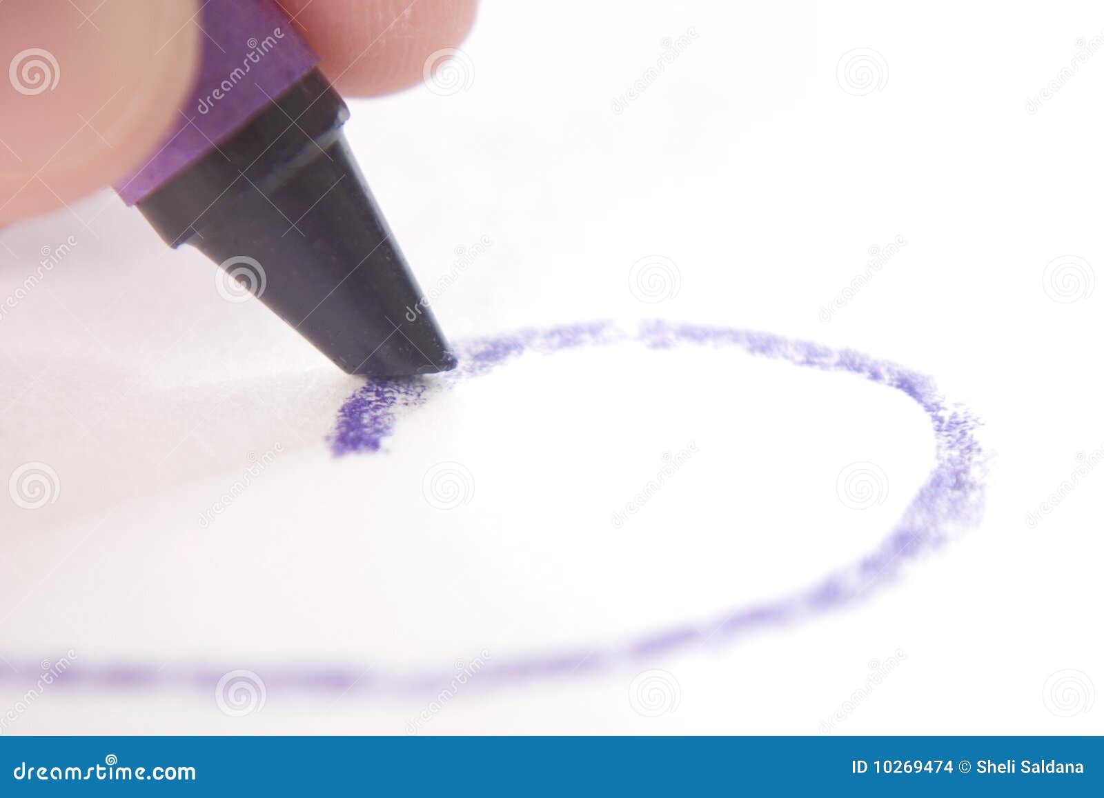 Purple Crayon Drawing stock photo. Image of school, tool - 10269474