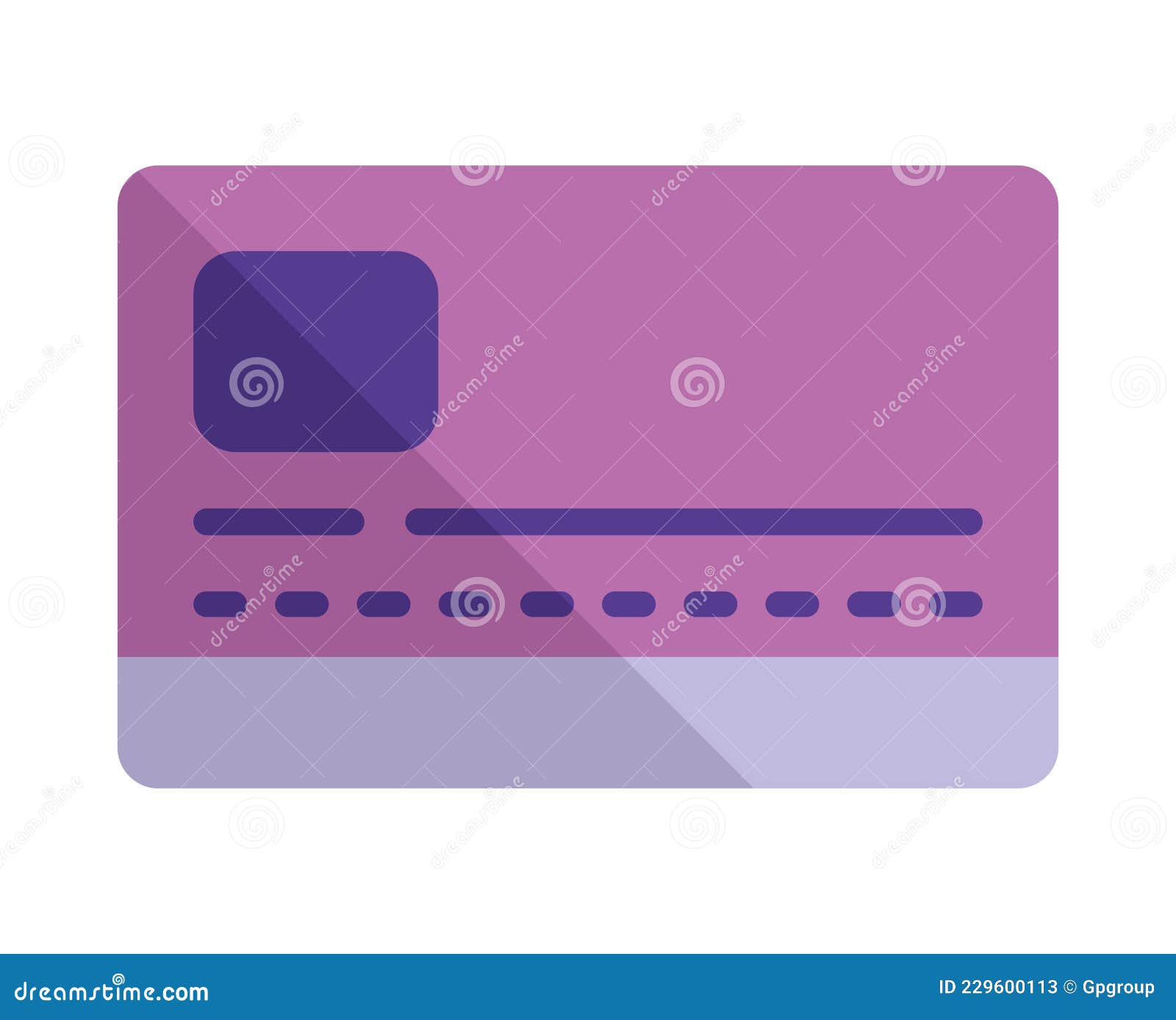 Purple credit card stock illustration. Illustration of plastic - 229600113